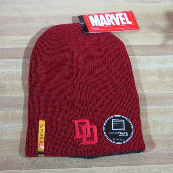 Marvel | Accessories | Daredevil Winter Hat Beanie Reversible | Poshmark